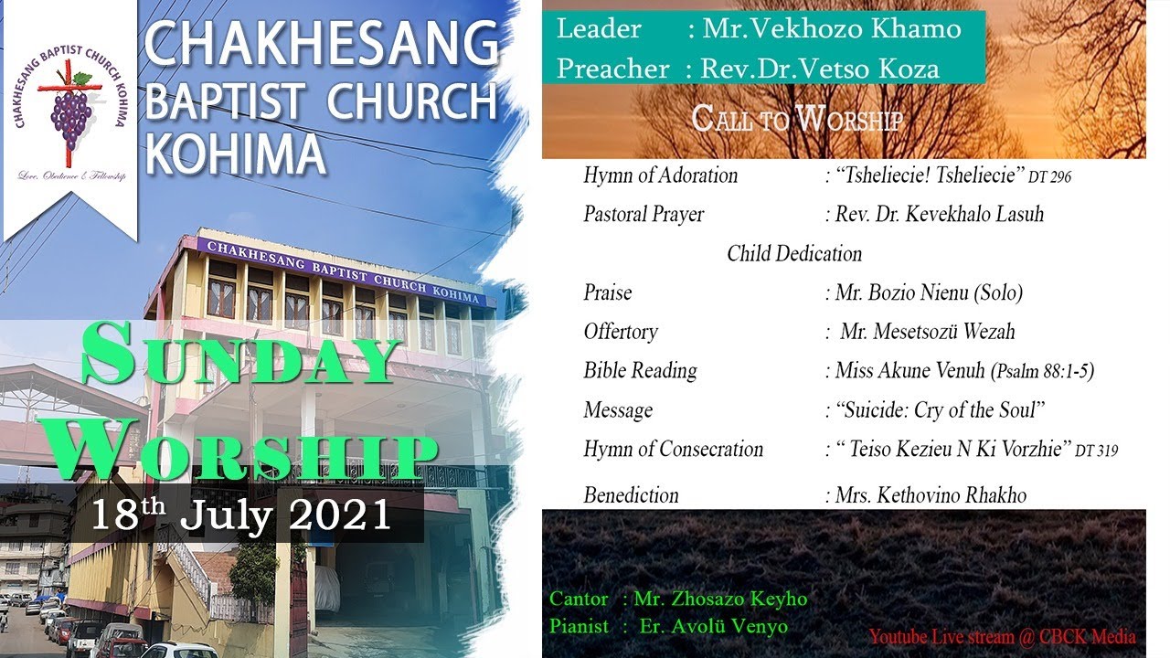 Sunday Worship Service, CBCK | 25th July, 2021 #Livestream - YouTube