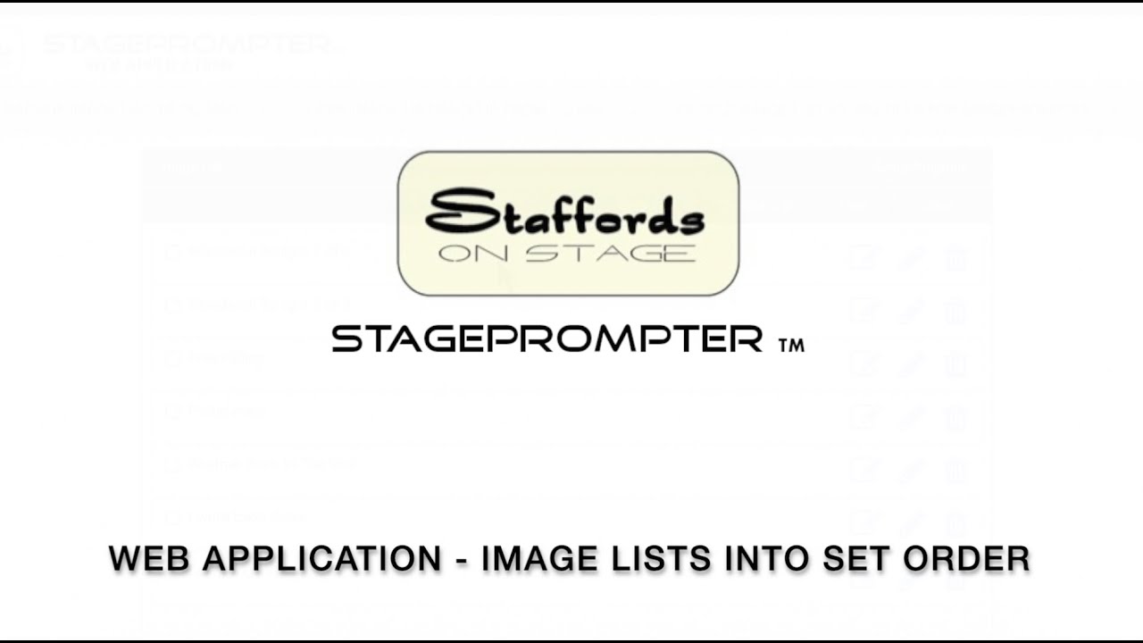 4 - Stageprompter web application tutorial – putting image lists into ...