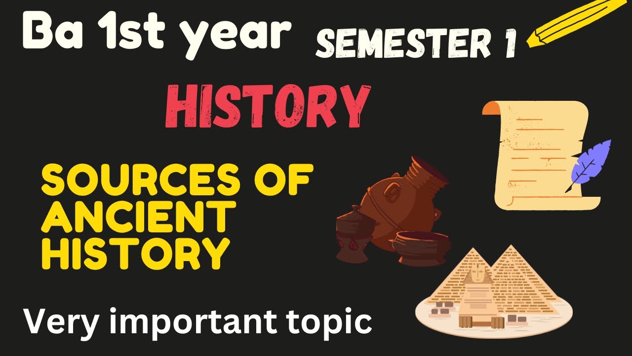 sources of ancient history# ba 1st year history #ba 1st year history in ...