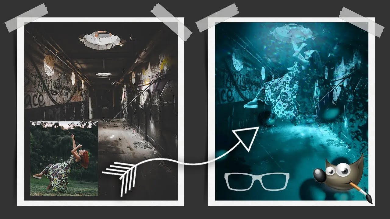 GIMP Photo Effects Tutorial Underwater Composite - YouTube