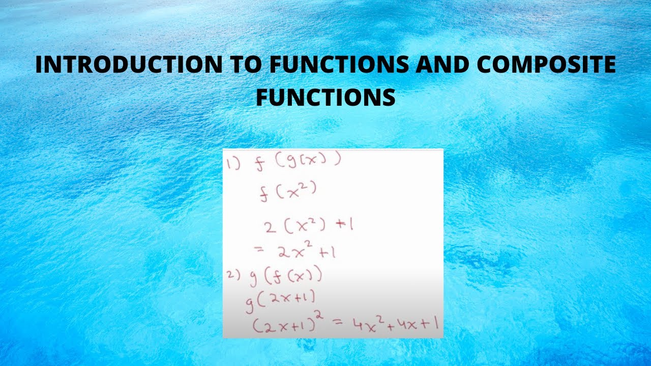 INTRODUCTION TO FUNCTIONS AND COMPOSITE FUNCTIONS - YouTube