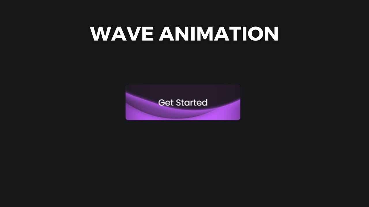 Wave Animation for Button with HTML CSS - YouTube