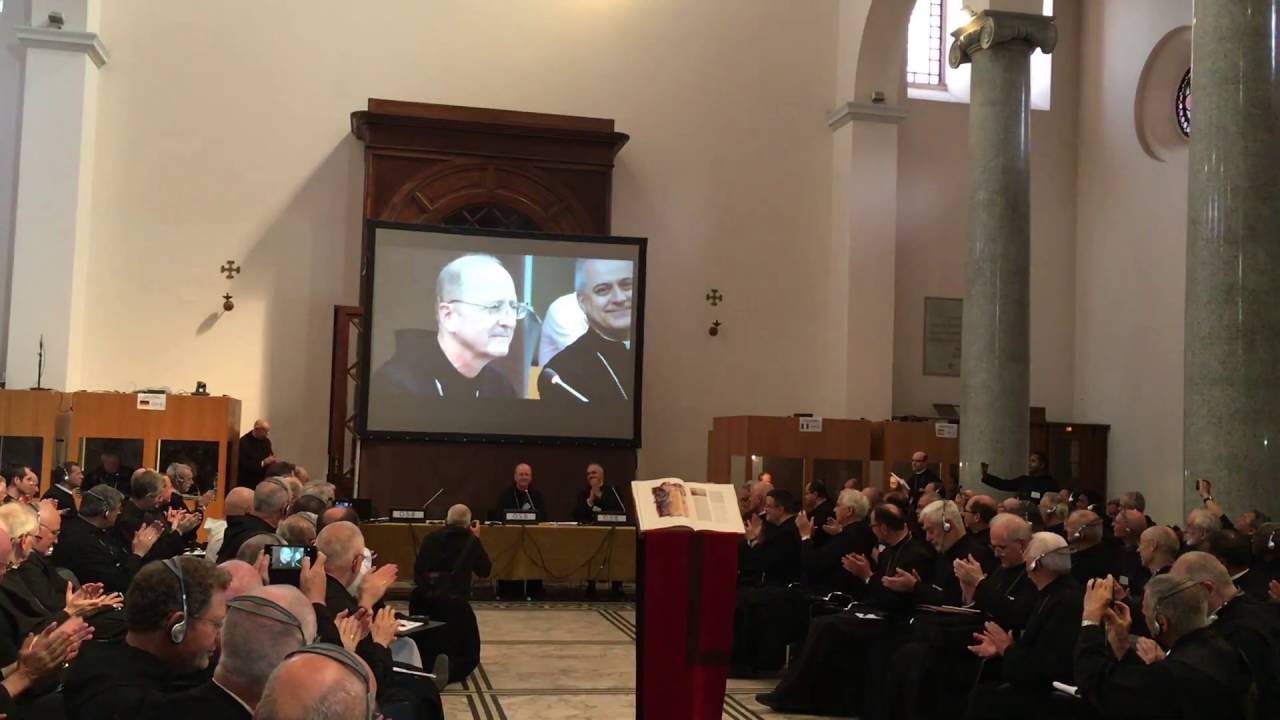 Abbot Primate Gregory Polan accepts his election - YouTube