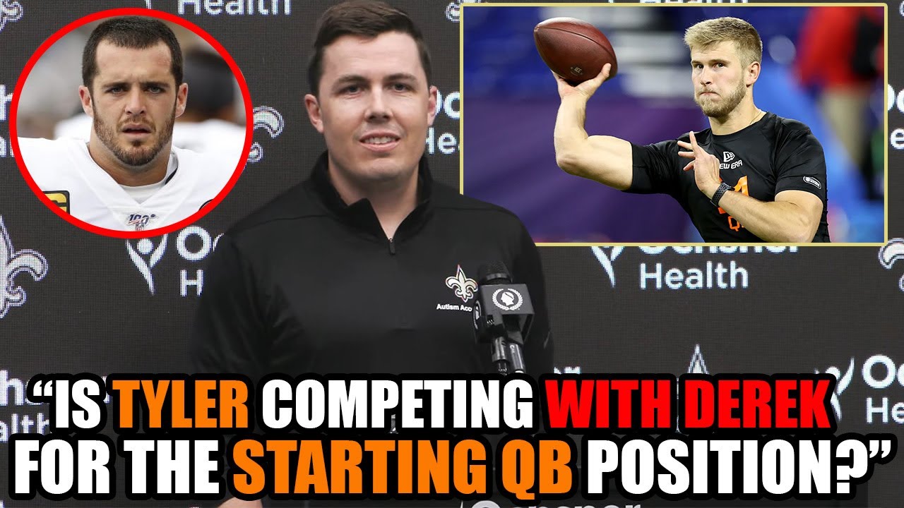 Saints Head Coach Kellen Moore Talks Tyler Shough and Derek Carr ...