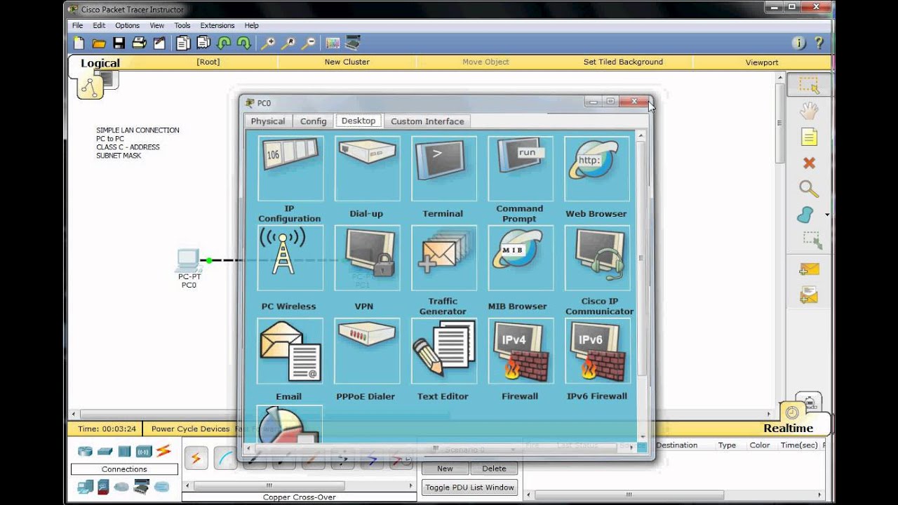 PC to PC (CISCO PACKET TRACER) - YouTube