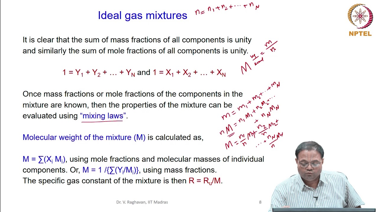 Review of basic thermodynamics of ideal gas mixtures - Part 2 - YouTube