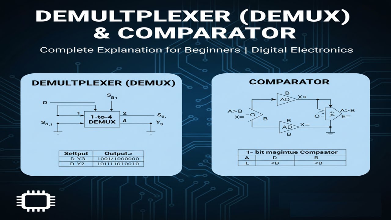 Demultiplexer (DEMUX) & Comparator | Digital Electronics | Complete ...