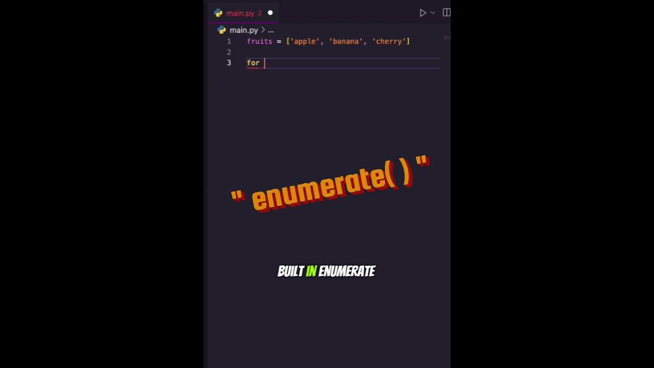 Boost Performance Mastering Code Optimization With Enumerate Pythontutorial Shorts Youtube