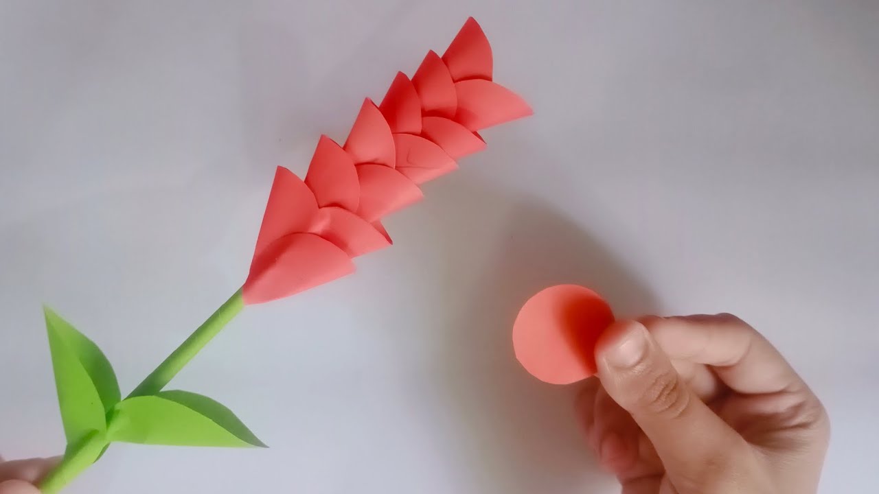How to make a flower from a circle | Roza's Tiny Family - YouTube