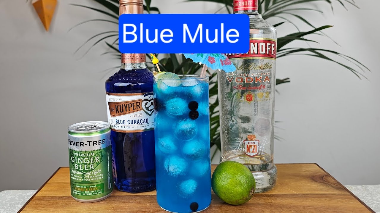 Blue Mule cocktail #bluemule #cocktail #recipe #drink #fyp #howto # ...