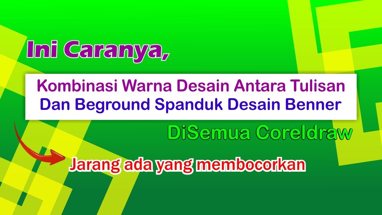 Ini Caranya, Kombinasi Warna Desain Antara Tulisan Dan Beground Spanduk ...