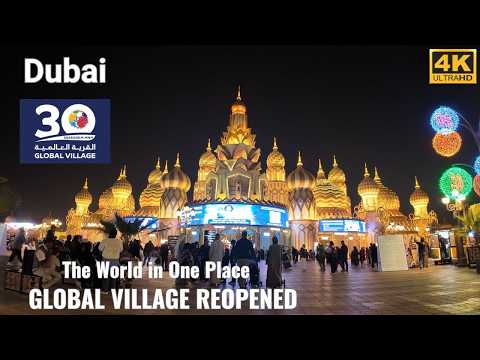 Dubai Global Village REOPENING Documentary Tour in 4K | World Pavilions & Global Food Festival 2026
