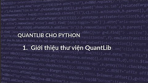 QuantLib cho Python - YouTube