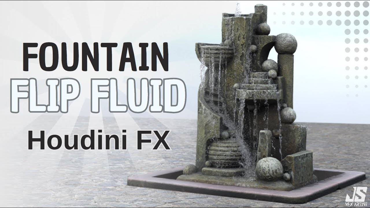 Fountain FLIP FLUID Water with HOUDINI - YouTube