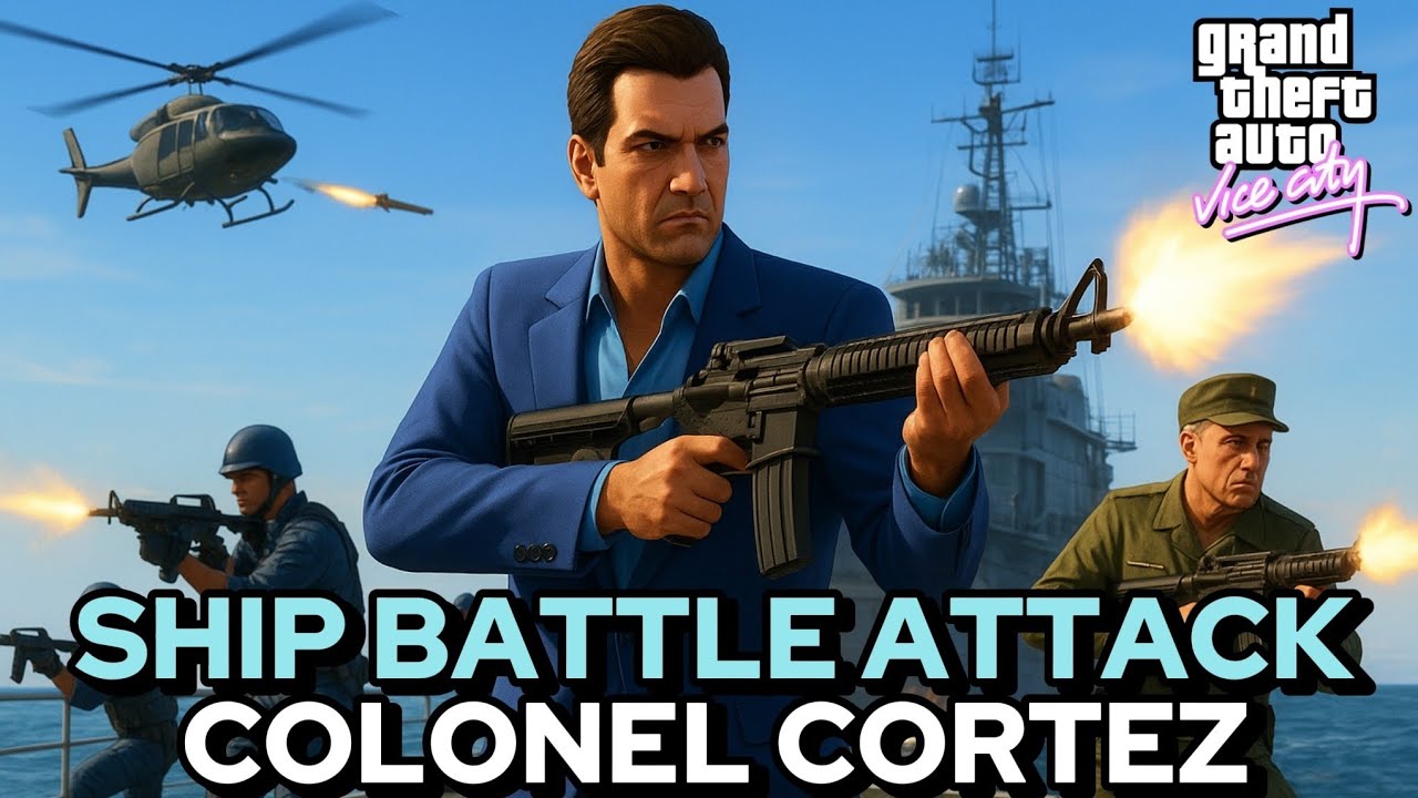 GTA Vice City – All Hands On Deck Mission | Tommy Colonel Cortez Ship ...