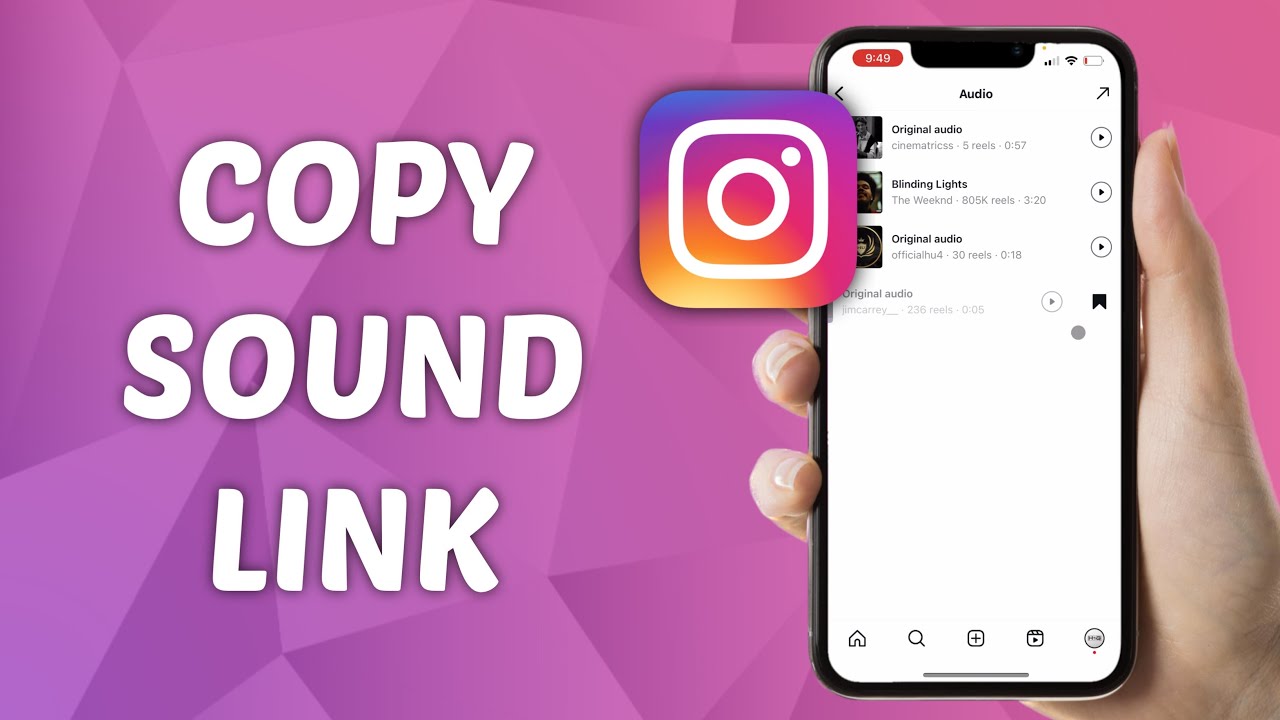 How to copy Sound or Audio Link on Instagram - YouTube