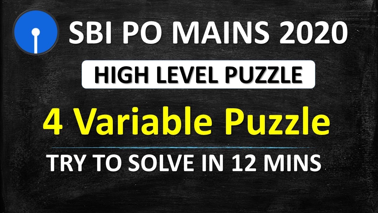 High Level Puzzles For Mains 2020 || 4 Variable Ordering Puzzle For PO ...