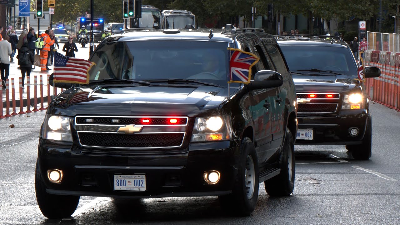 Vice President Harris travels around London in a 20-car motorcade 🇺🇸 🇬🇧 ...
