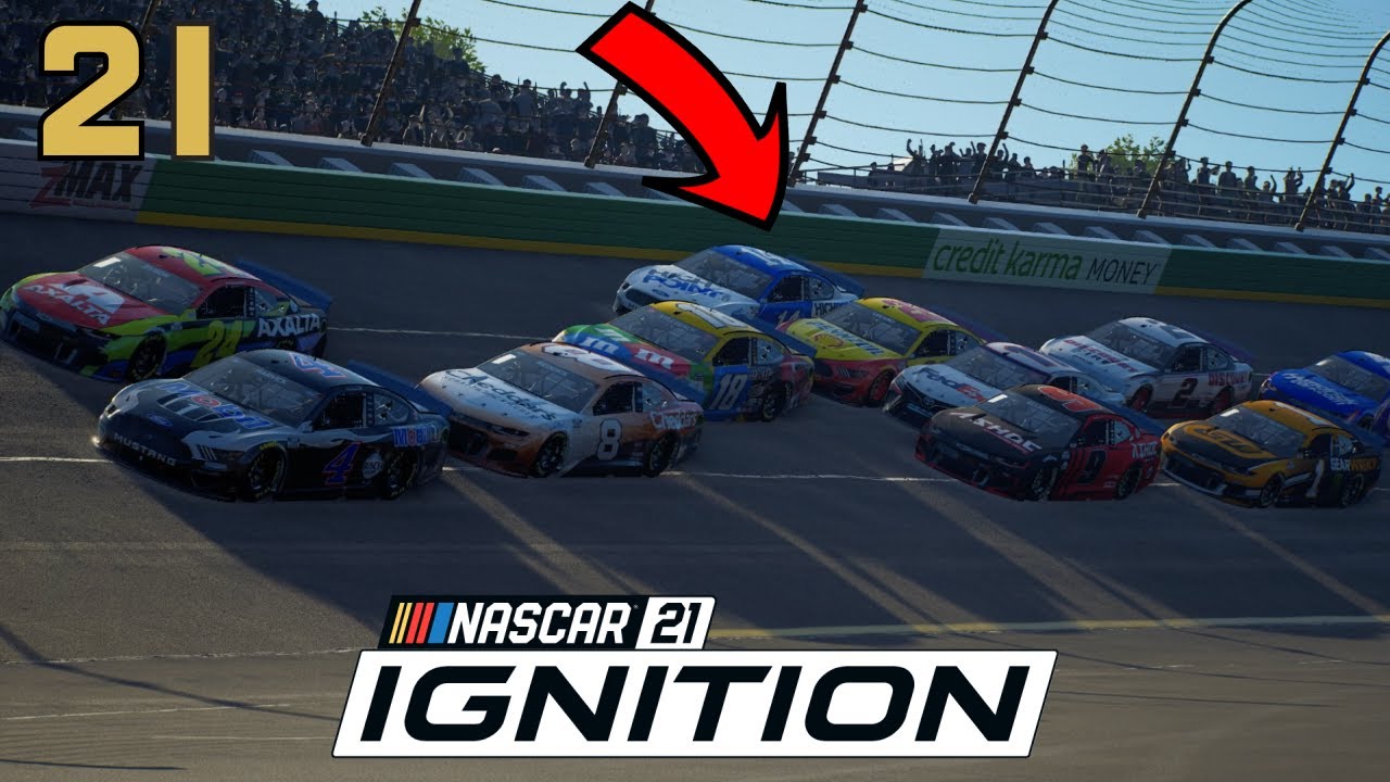 4 WIDE RACING! | NASCAR 21: Ignition Career #21 (SEASON 2) - YouTube