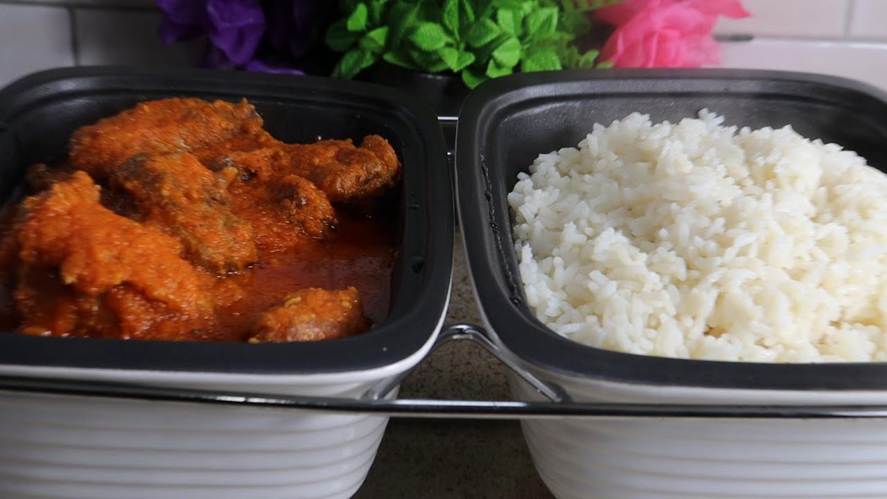 Traditional and Easy method of cooking party CHICKEN Stew & WHITE RICE ...
