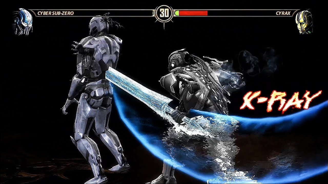 mortal kombat komplete edition gameplay cyber sub zero vs cyrax - YouTube