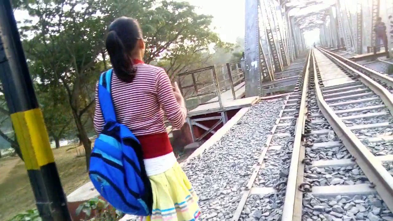 Teenager School Girls On Railway Line | Viral Girls Video - YouTube