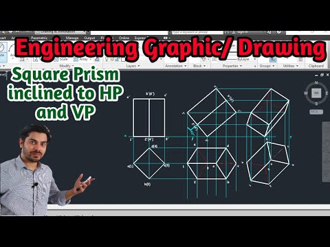 projection of solid | square prism projection | projection of square ...