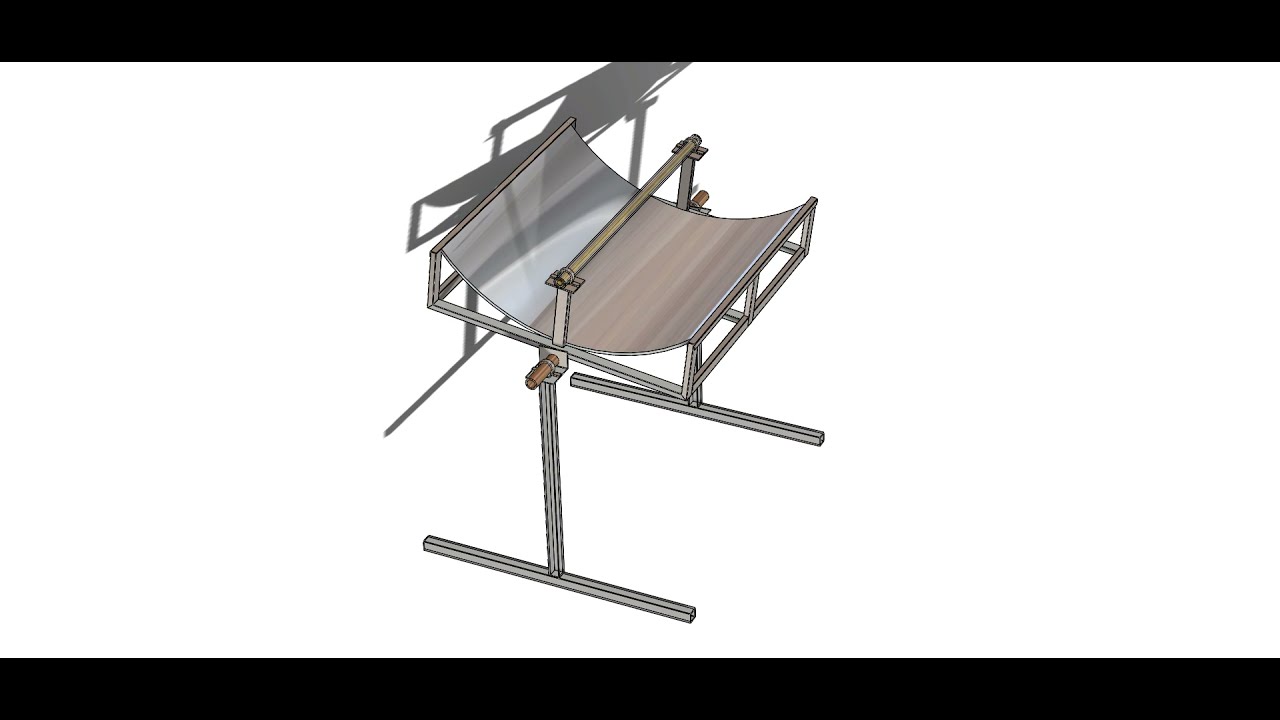 Parabolic Trough Collector | Tracking system | Simulation | Solidworks ...