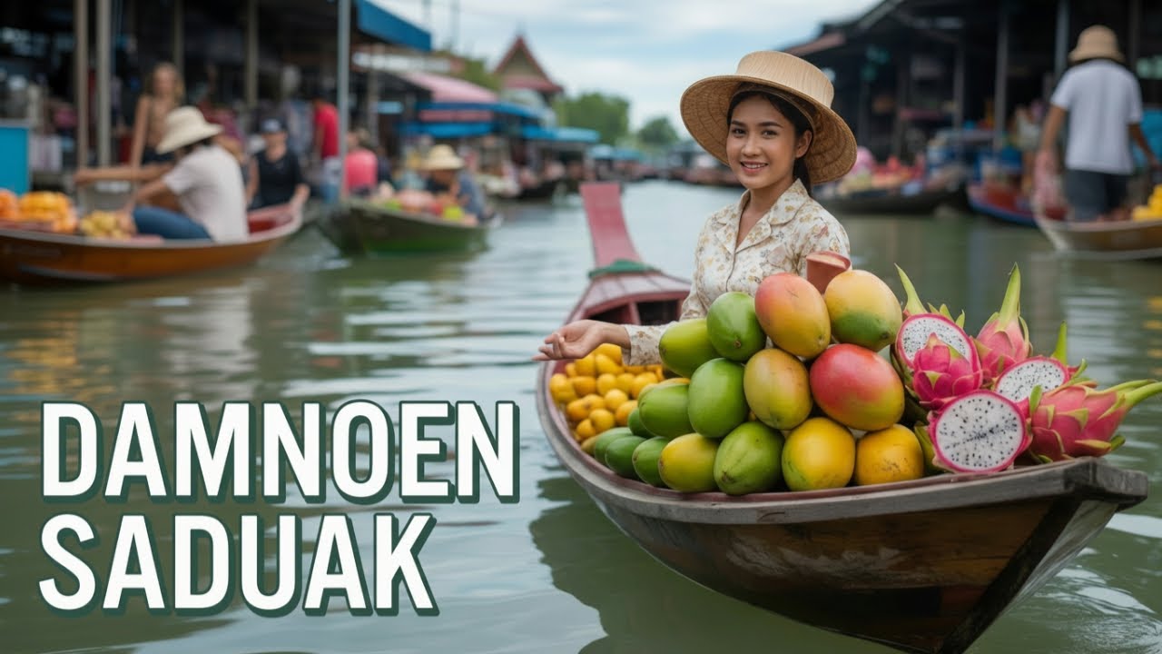 Damnoen Saduak Floating Market | Thailand Largest Floating Market | 4K ...