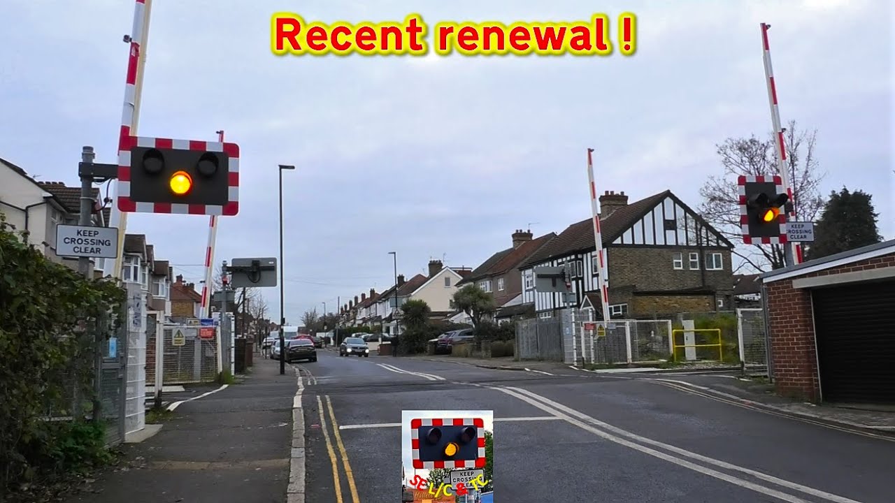 The fully-renewed Isleworth (Wood Lane) Level Crossing, Greater London ...