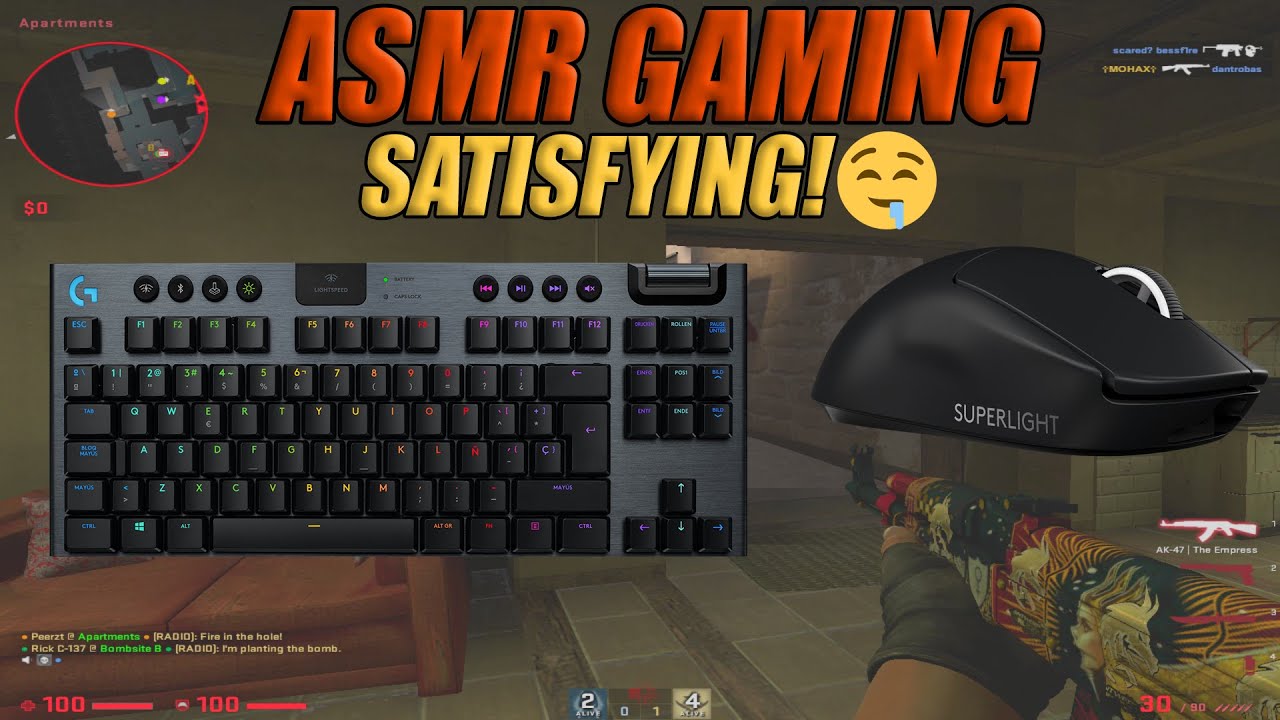 Logitech G915 ASMR🤩 Satisfying Keyboard Sounds🌟CS:GO Competitive ...