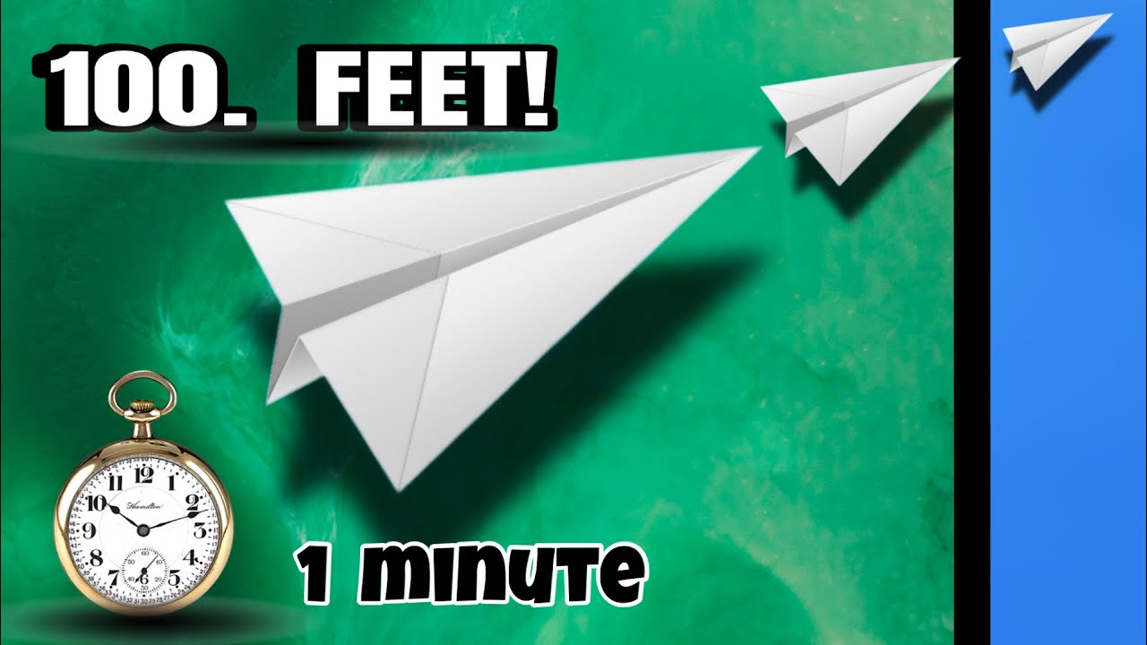 How to Make an EASY Paper Airplane in 1 Minute (60 seconds) — Flies ...