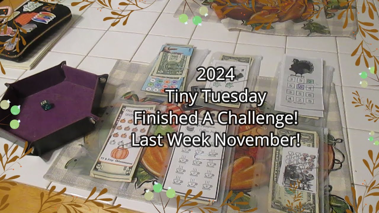2024 Tiny Tuesday Savings Challenges! Last Week Of November! - YouTube