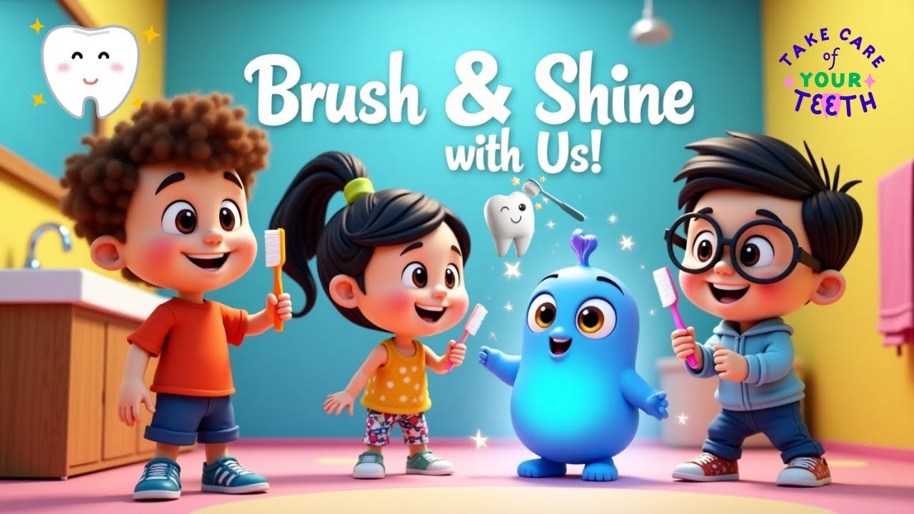 🦷 Sparkling Teeth, Happy Smile! | Fun Teeth Brushing Tips for Kids 😄 ...