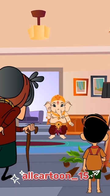 Bhagwan Ji ko padi daant #aadi #cartoon #ganesh - YouTube