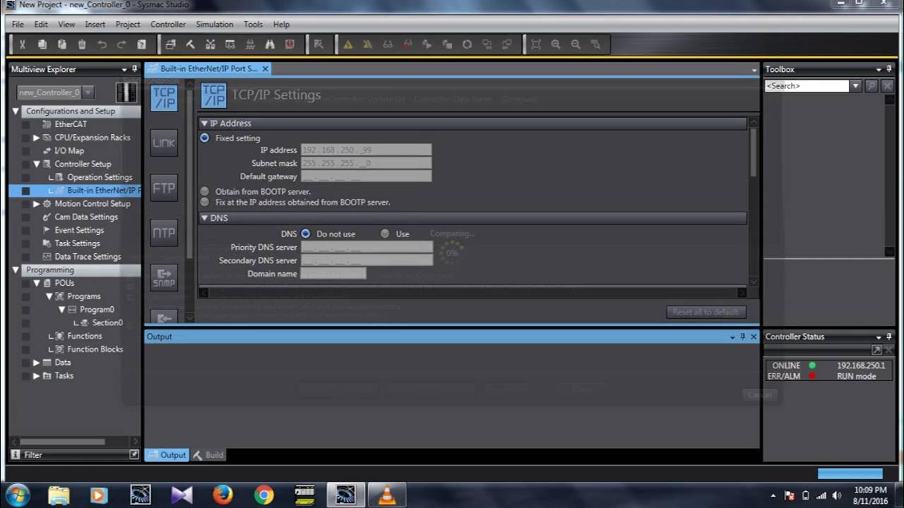 How to change IP Address of NJ controller in sysmac Studio - YouTube