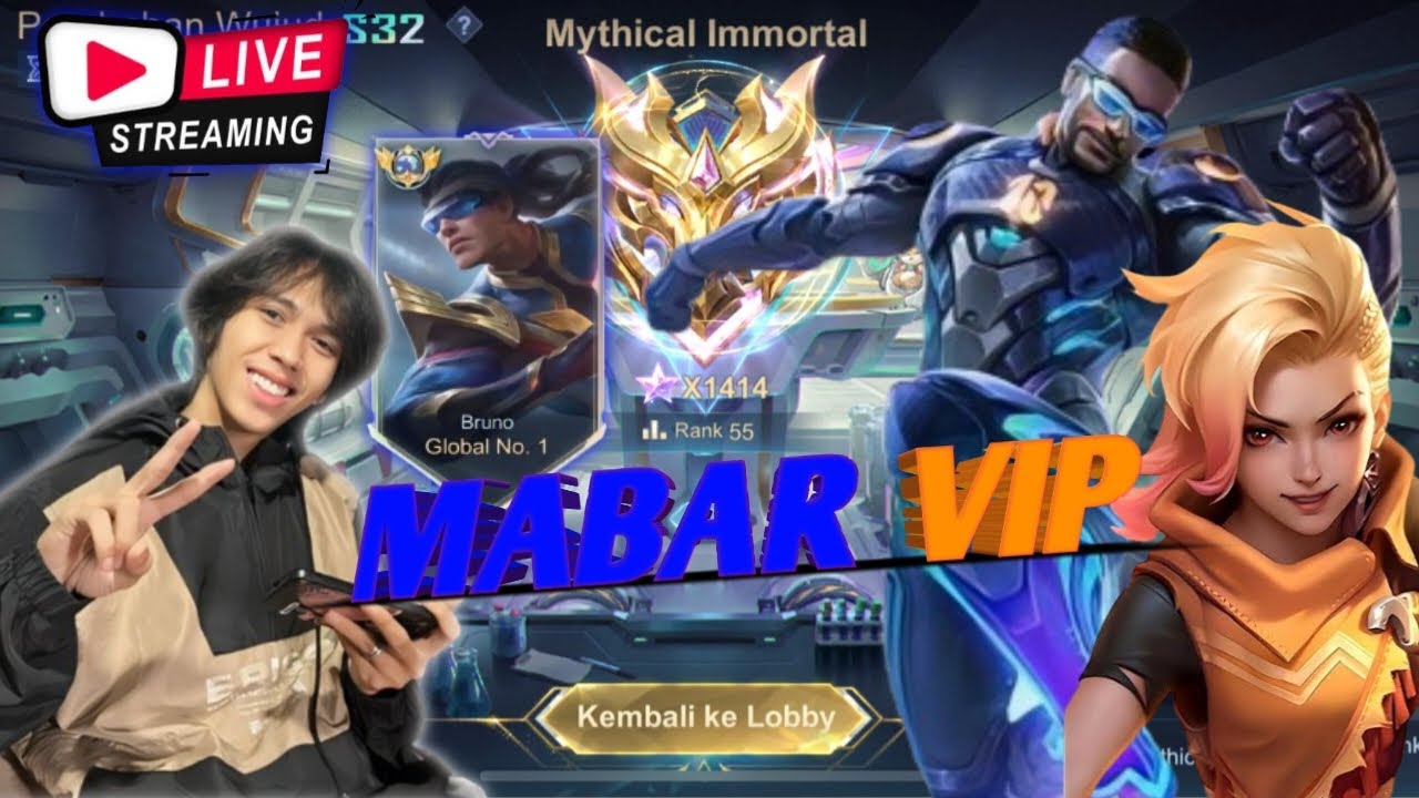 GLOBAL BRUNO MABAR VIP MENCARI WS-Mobile legends - YouTube