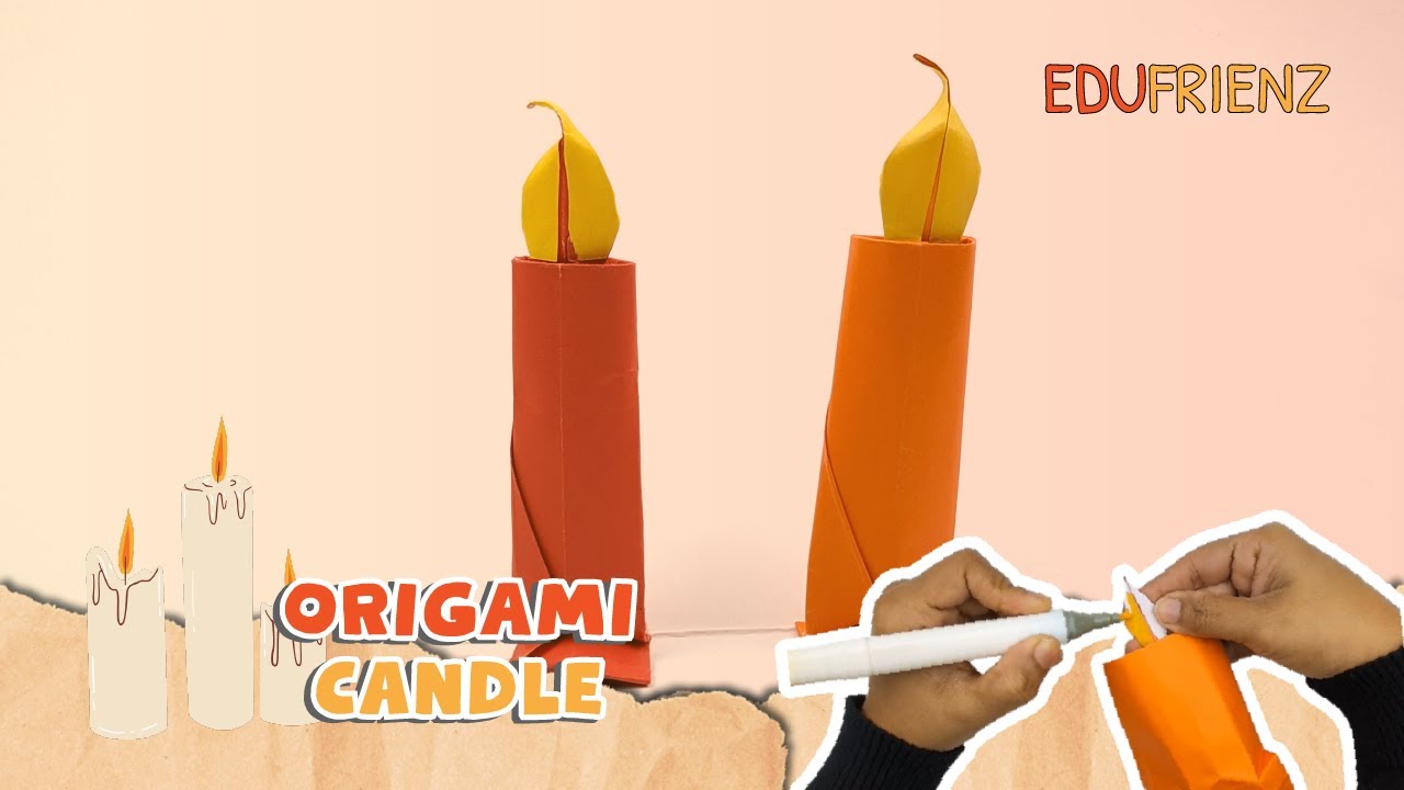 Origami Candle | Origami tutorial | Easy Crafts tutorial - YouTube
