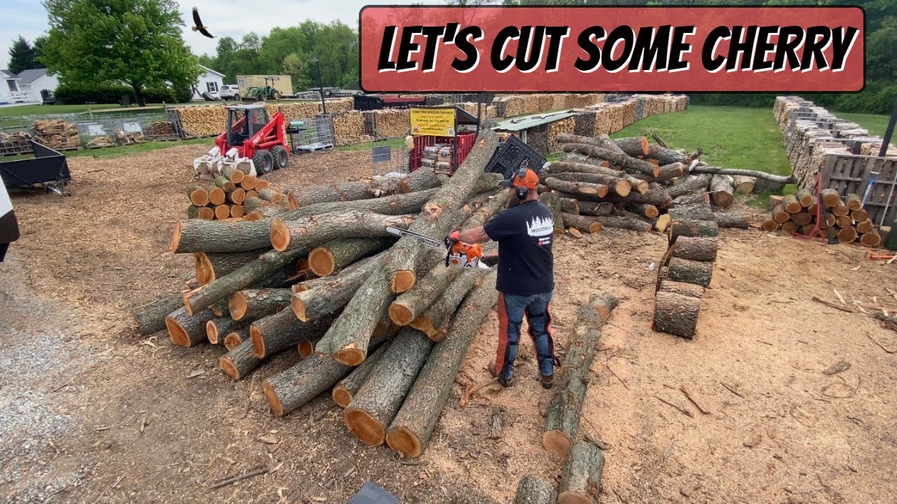 CHERRY FIREWOOD LOGS - #140 - YouTube