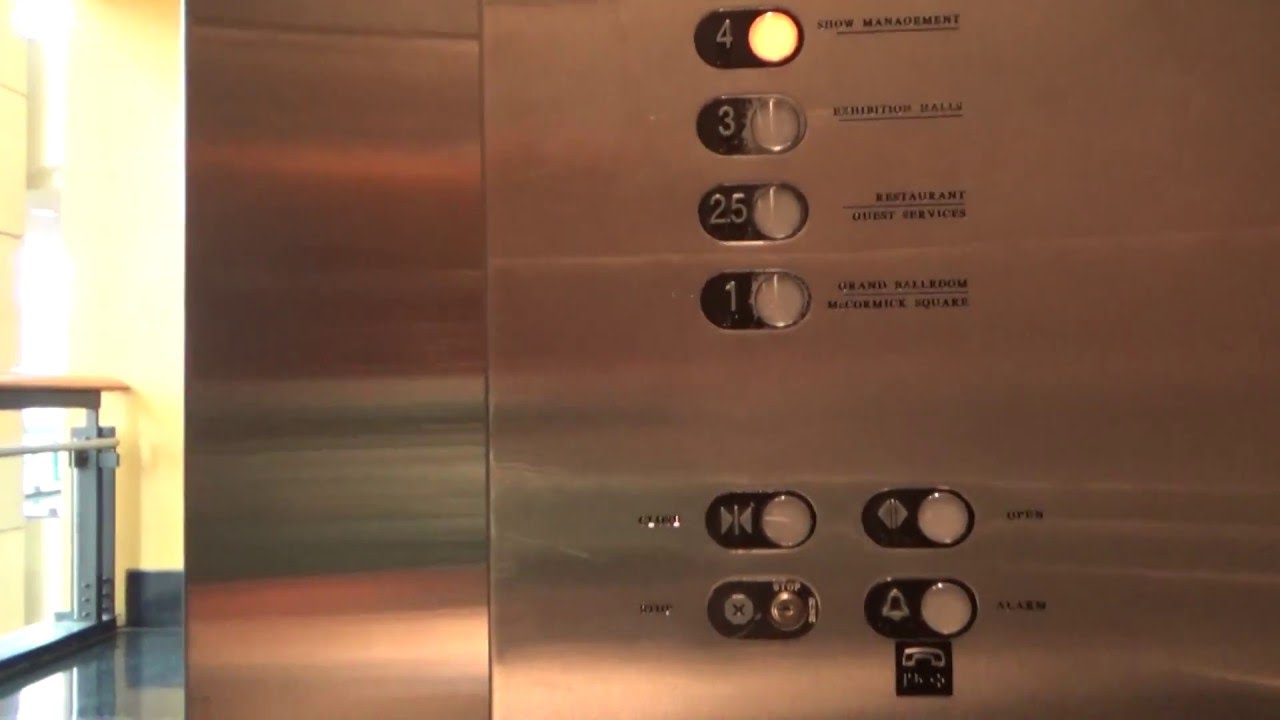 Chicago, IL: Schindler Traction Elevators in McCormick Place - YouTube