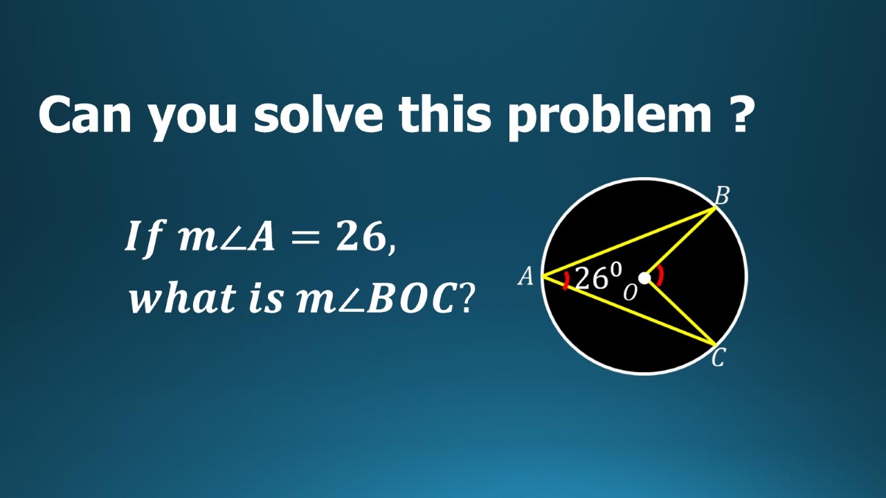 The Degree Measure of the Central Angle | Geometry |Math Video Central ...