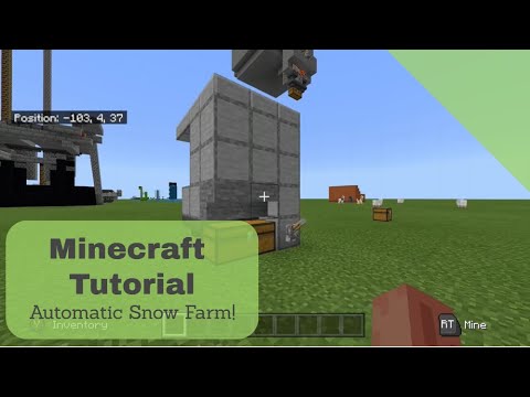 Minecraft Automatic Snow Farm! Tutorial Bedrock Edition - YouTube
