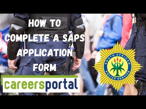 How To Complete A SAPS Application Form | Careers Portal - YouTube