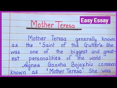 mother Teresa essay in english | mother teresa essay | essay on Mother ...