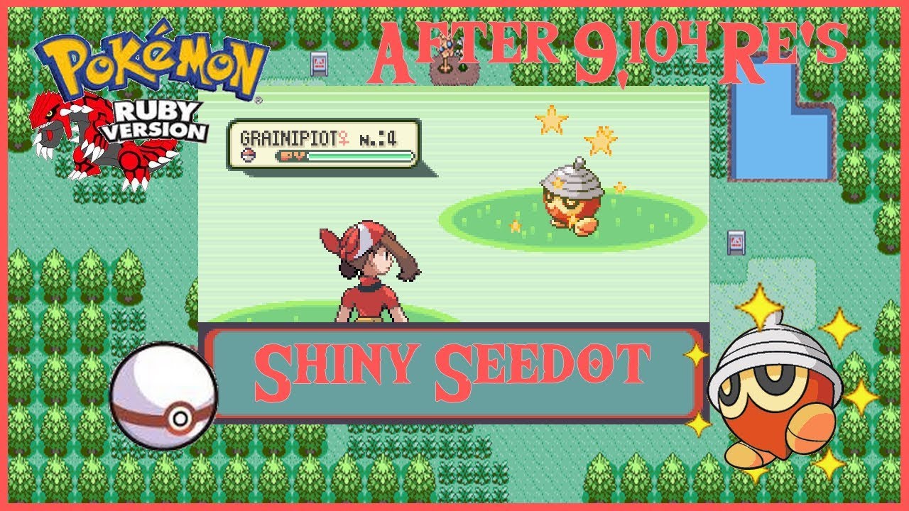 [LIVE] Pokemon Ruby Shiny Seedot / Pokemon Rubis Grainipiot Shiny ...