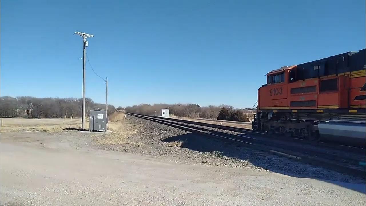 BNSF SD70ACe leads CAEG loads - YouTube