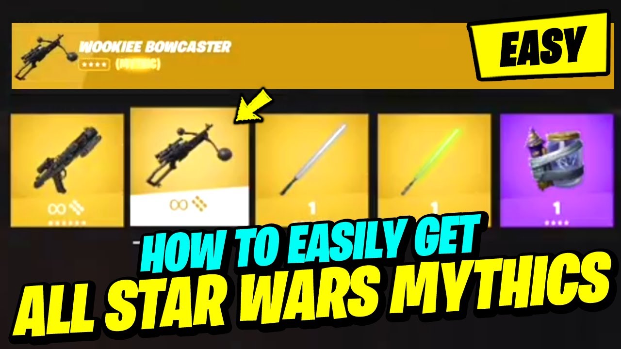 How to EASILY Get ALL NEW Star Wars MYTHICS - Wookiee Bowcaster, E-11 ...