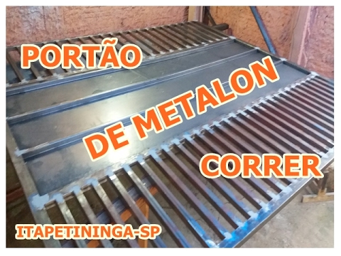 PORTÃO DE CORRER METALON - A 4ª PARTE - Soldando metalon 30x30 na ...