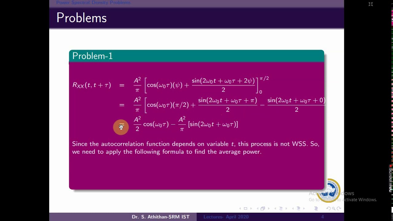 PSD Problems pres2 p1 - YouTube