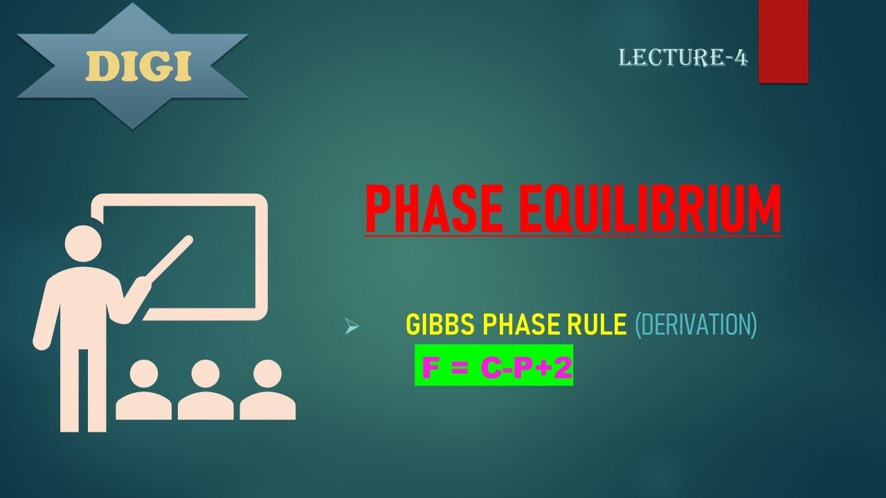 Derivation of Gibbs Phase Rule || Phase Equilibrium || Lecture4 - YouTube